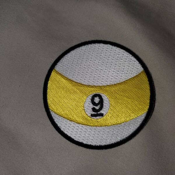 NINE BALL PATCH Iron-on Embroidered Applique Billiards Pool Emblem 9 - Etsy