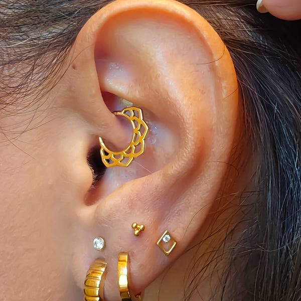 Rose Gold Belly Button Ring Internally Threaded CZ | Dainty Belly ...