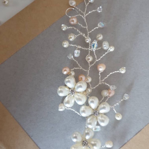 Pretty Faux Pearl & Crystal Flatback Embellishments 23mm (FLL-123) - Etsy