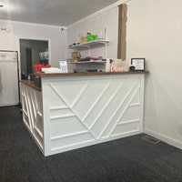 Rustic Reclaimed Retail Counter Reception Desk Office Desk - Etsy UK