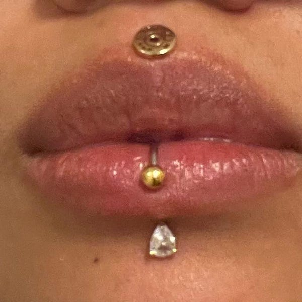 16g Cross Medusa Piercing Medieval Cross Lippy Loop Labret Lip Ring ...