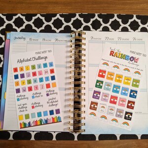 Read the Rainbow Reading Challenge Planner Stickers Reading Planner ...