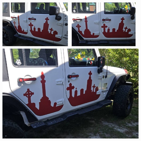 Graveyard Scene Side Decal - Etsy