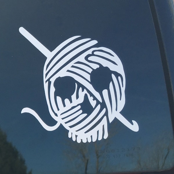 Crafty Knitting Car Decals, Laptop Decal, Vinyl Stickers for Your Car ...