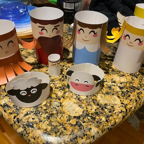 DIY Nativity Scene - Printable Toilet Paper Roll Templates - Etsy