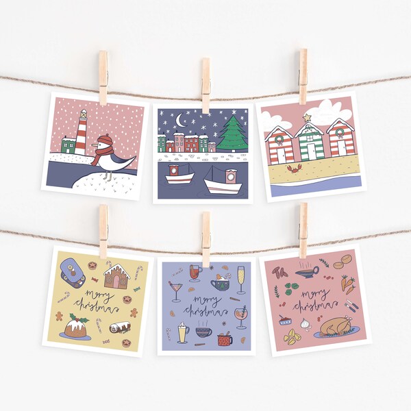 Square Cards Set Mockup With Clothespins - Etsy