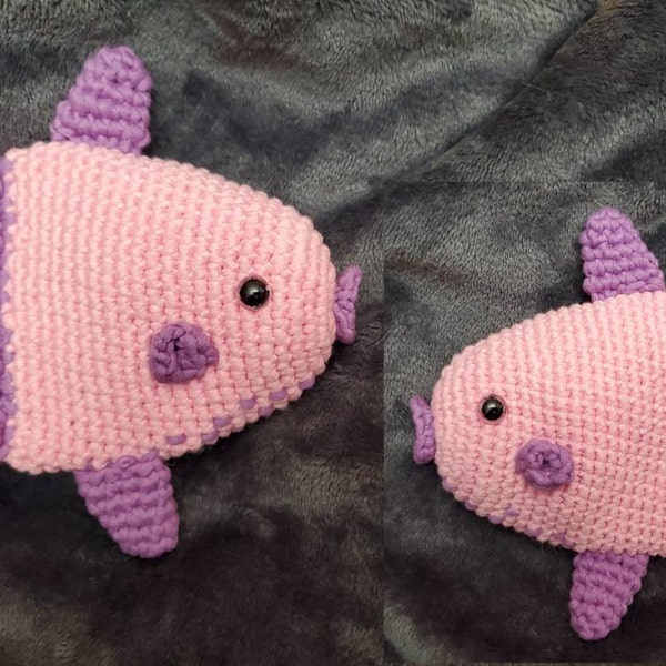 Crochet Fish Pattern, Sunfish, Mola Mola Amigurumi Pattern, Summer Fish ...