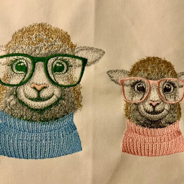 Super Realistic Lamb With Glasses Two Designs. Lamb With Gum in Sweater ...