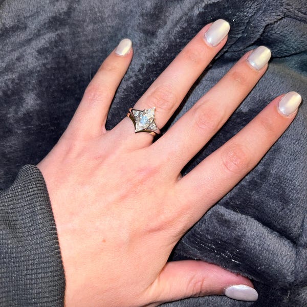 14k Octagon Ring | Honeycomb Ring | Geometric Ring | Stacking Ring ...