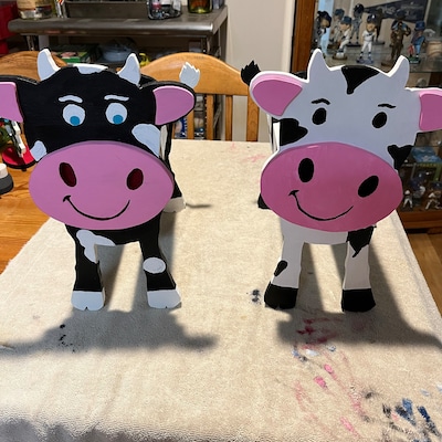 Scroll Saw Pattern Cow Wood Planter,farm House Animal Planter - Etsy