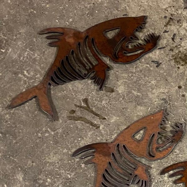Fish Skeleton DXF and SVG Files ~ Plasma Cutting Water Jet Laser ...