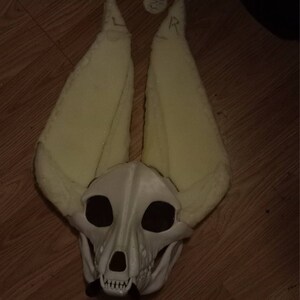 Toony Cat Feline Bone Skull Mask Movable Moving Hinge Jaw 3D Printed ...