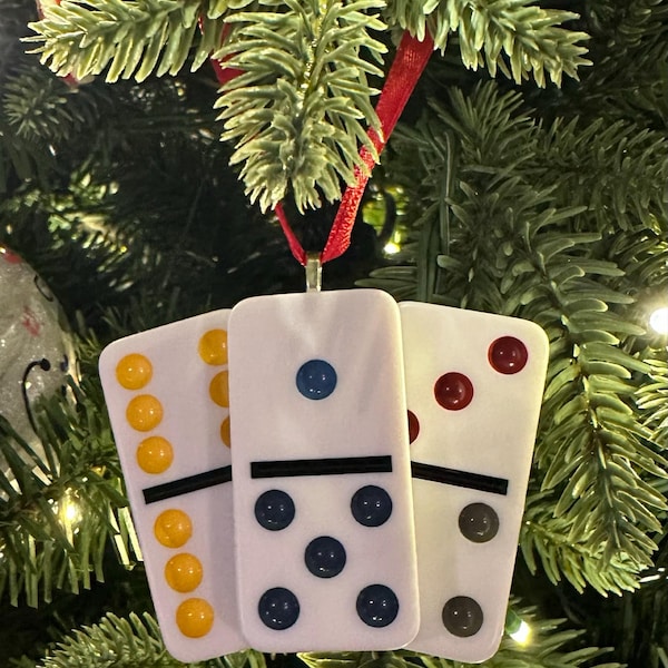Dominoes Game Christmas Ornament – Unique Handmade Domino Gift for ...