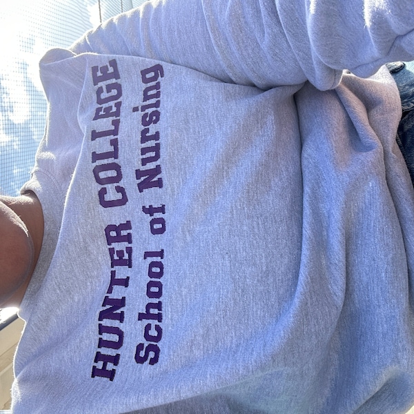 Custom College Embroidered Sweatshirt/ Hoodie | A Thoughtful Graduation ...