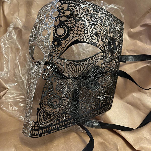 Abstract Venetian Mask Masquerade Jester Mask Gold and Black - Etsy