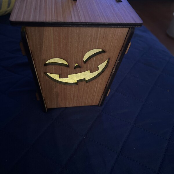 Halloween Decoration Light, Jack-o-lantern Wood Decorations Light| Tea ...