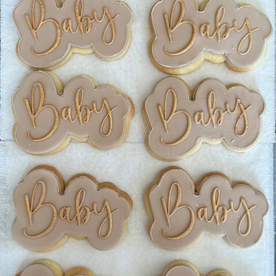 Baby Embosser & Cookie Cutter Combo Acrylic Fondant Stamp, Embosser for ...