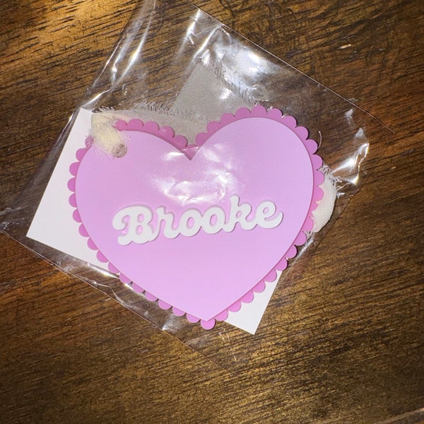 Scallop Heart Tag Heart Tag Valentine’s Basket Tags Valentine’s Day ...