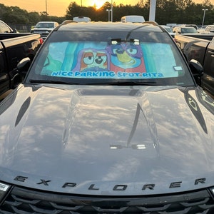 Bluey Auto Sunshade Car, Cartoon Car Sunshade, Bluey Car Sunshade ...