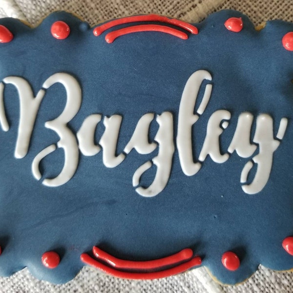 Personalized Name Cookie Cutter, Cookie Stamp, or Stencil, One Name ...
