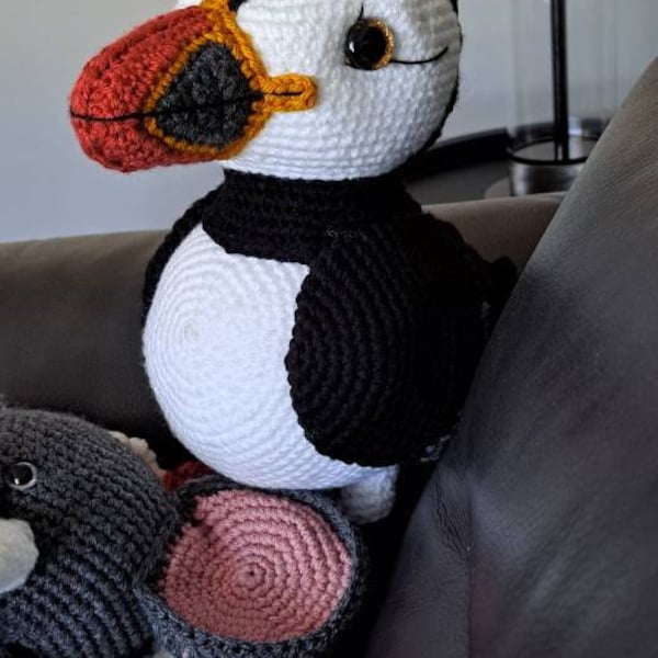CROCHET PATTERN Peppe the Puffin Crochet Amigurumi Stuffed Animal Plush ...