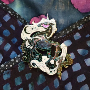 GRADE B Wicked Unicorn D Rainbow Metal Anodized Enamel Pin - Etsy