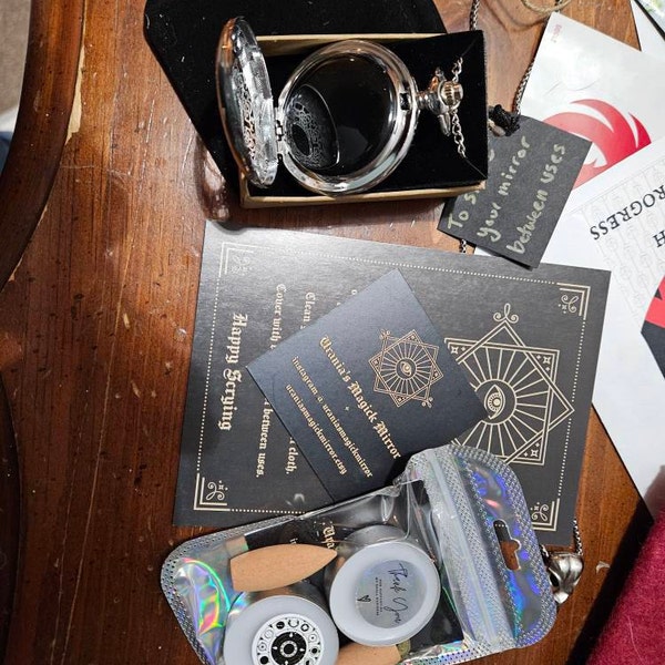 Edgar Cayce Crystal Ball. Obsidian Scrying Orb on Antique Brass Stand ...