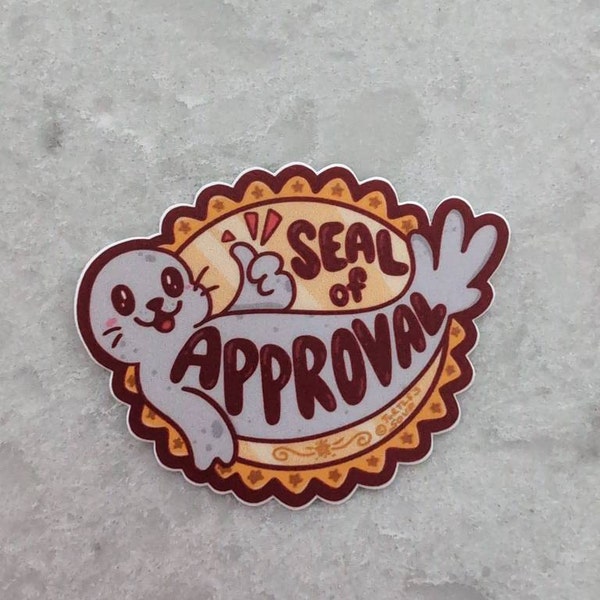 Seal of Approval, Vinyl Sticker, Ocean, Animals, Pun, Funny, Art ...