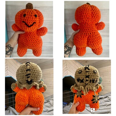 Cheeky Pumpkin Head With Booty Crochet Pattern PDF - Etsy