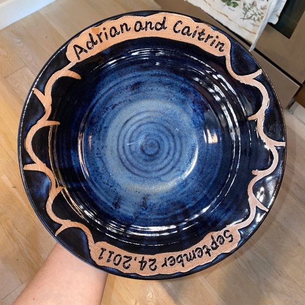 Custom Wedding Bowl Personalized Wedding Gift Engraved Pottery - Etsy