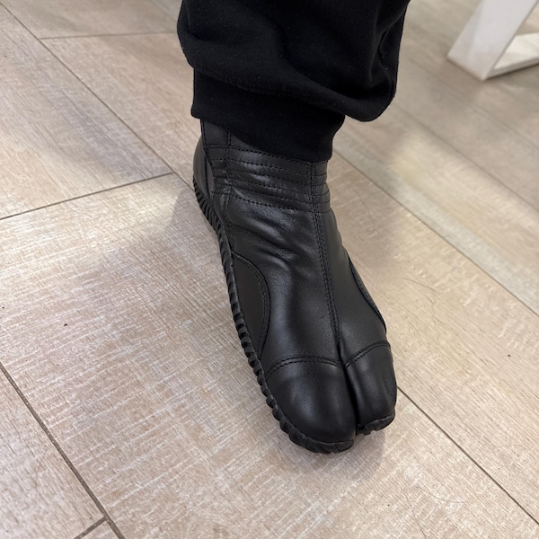 Tabi Shoes Tabi Ninja Boots Yellow Jikatabi Orange Leather Tabi Loafers ...