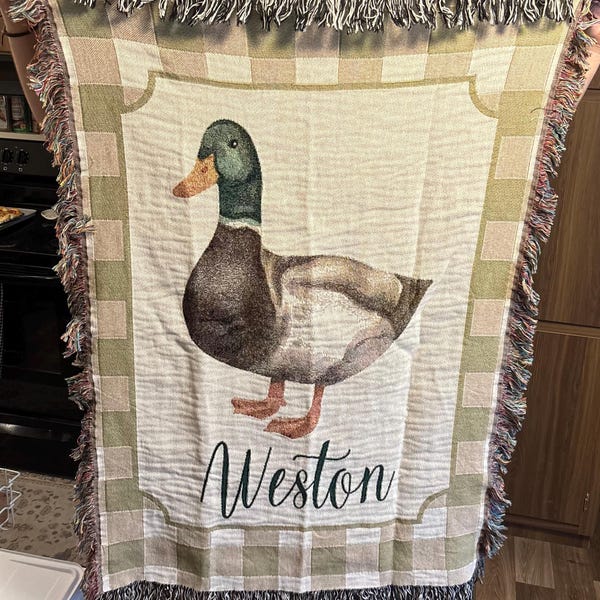 Personalized Mallard Duck Baby Blanket Mallard Duck Nursery Decor Baby ...