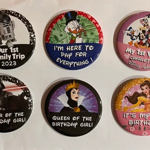 Fighting Breast Cancer Disney Buttons Breast Cancer Survivor Buttons ...