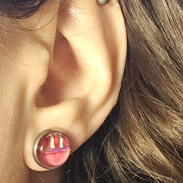 Shiny Silver Hoop Earrings, Titanium Hooks, Sensitive Ears ...