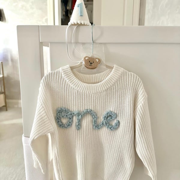 Custom Embroidered Name Sweater, Toddler Sweater, Embroidered Name ...