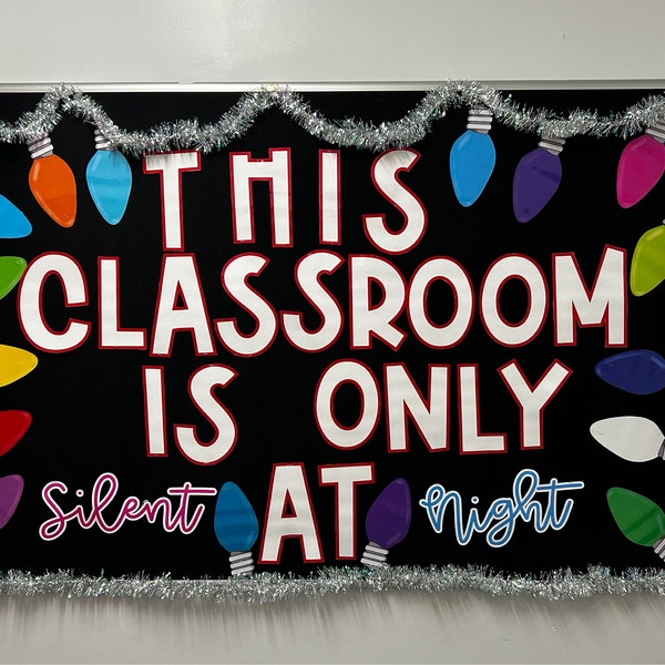 Christmas Classroom Decor Printable | Festive Bulletin Board Decor ...