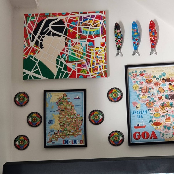 Wooden Hand Painted Giraffe - 50cm Tall - Etsy