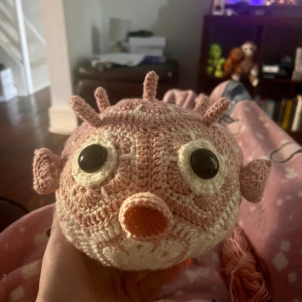 Bubbles the African Flower Puffer Fish Crochet Pattern, DIGITAL ...