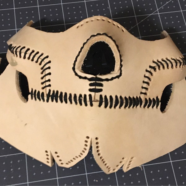 PDF Pattern Leather Skull Half Mask - Etsy