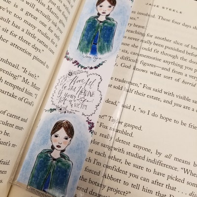 Jane Eyre Bookmark, Literary Bookmark, English Teacher Gift, Book Club ...