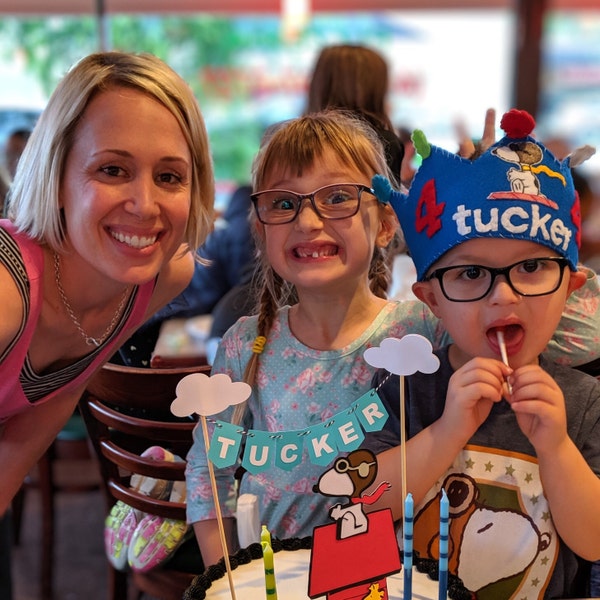 Snoopy Crown - Personalized Felt Birthday Crown - Snoopy Themed Crown ...