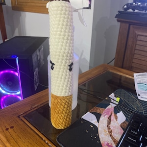 Lil Big Cig Crochet Cigarette Plushie Soft Amigurumi Angry Cigarette ...