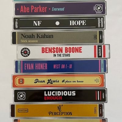 Personalised CD Stack Print, Retro Music Poster, Custom Favourite Song ...