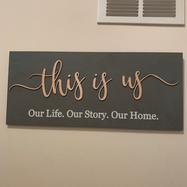 This is Us Sign Custom Wood Sign Rustic Home Decor Our First Home Our ...
