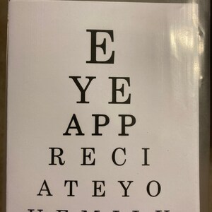 Eye Chart Card.happy Birthday.eye Chart.eye Chart Card.paper Goods.eye ...