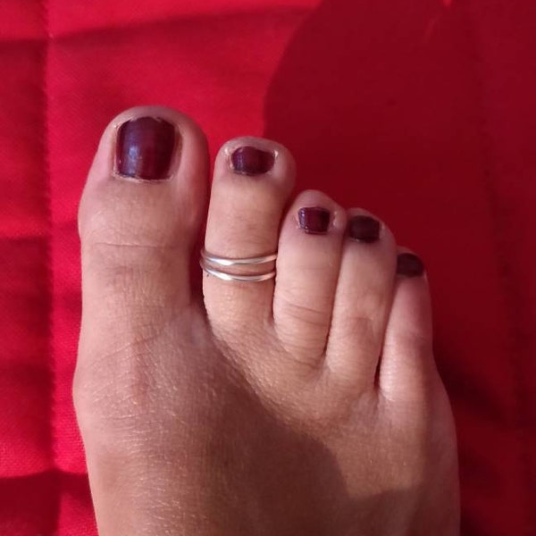 Toe Ring, Silver Toe Ring, Rose Gold Toe Ring, Midi Toe Ring ...