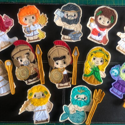 Greek Mythology Finger Puppets in the Hoop Machine Embroidery Design ...