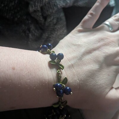 Vintage Blueberry Bracelet Elegant & Beautiful, Handmade Minimalist Gift for Her - Etsy