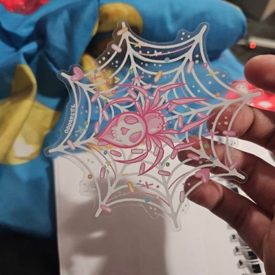 Sprinkle Spider Sticker Kawaii Art Pink Arachnid Spooky and Cute ...