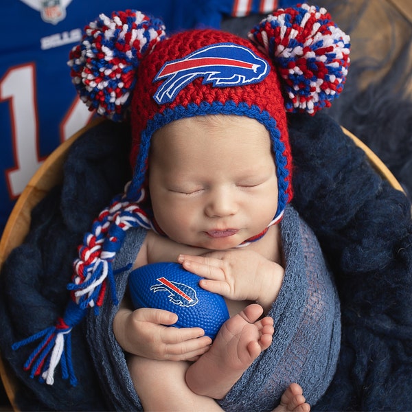 Kansas City Colors Crochet Pro Football Baby Hat , Handmade Crochet ...